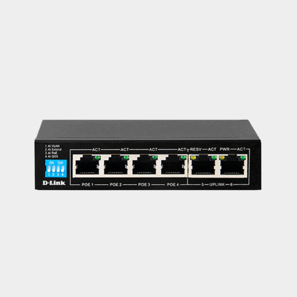 D-link 6-Port Unmanaged PoE Switch (DES-F1006P-E) – InfoBahn Ecommerce ...